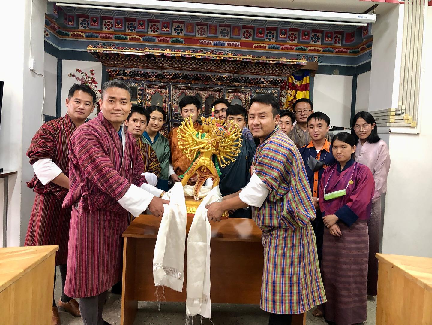 Students donated a Zorig Deity statue to college. | Jigme Namgyel ...