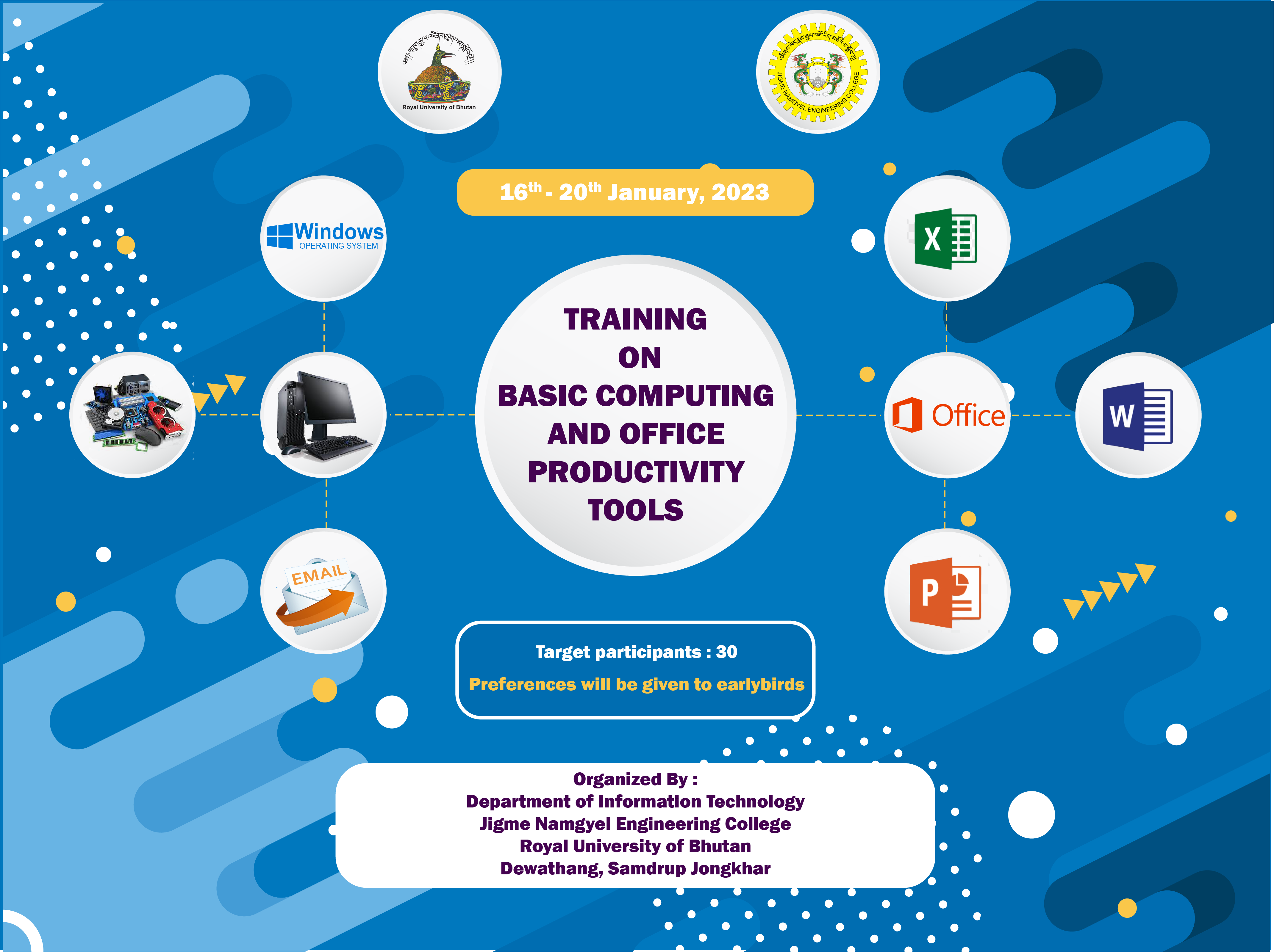 Training Announcement for School Students | Jigme Namgyel Engineering ...