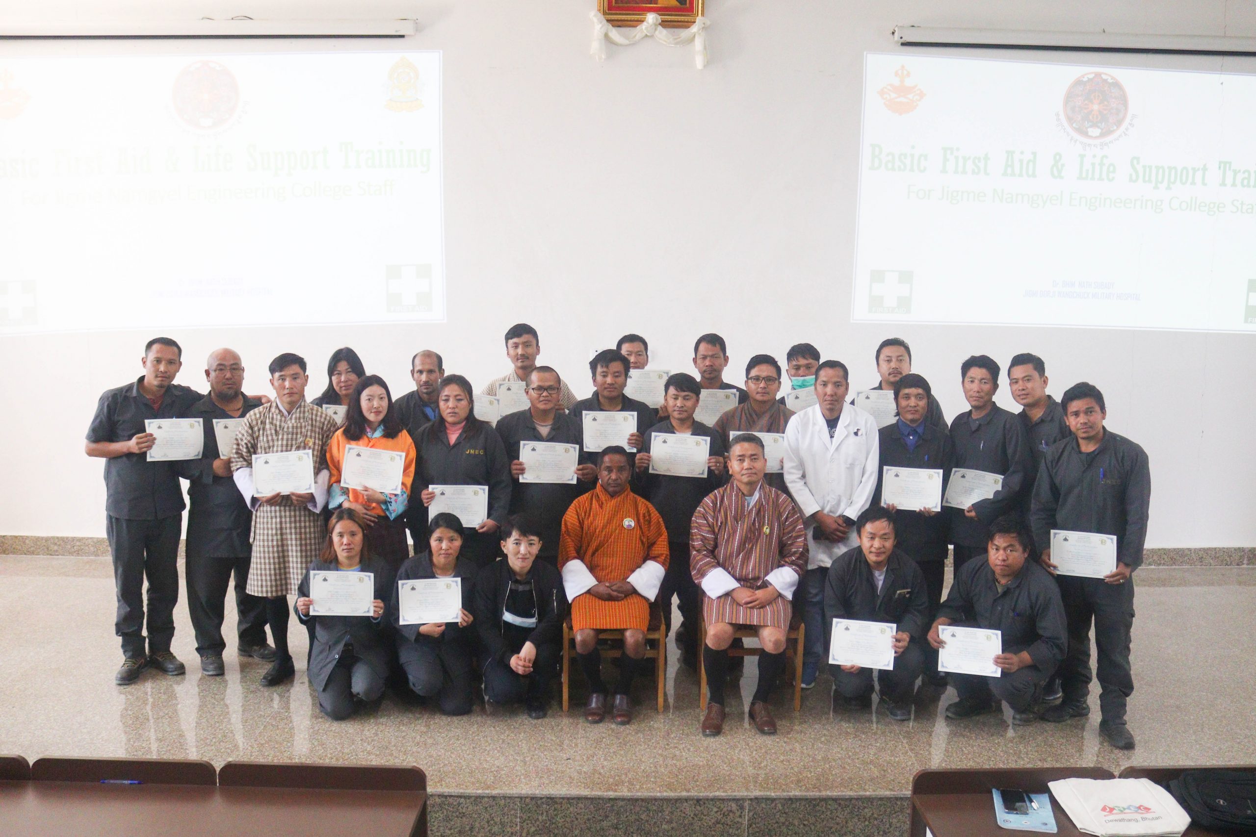 Training on Basic First Aid and Life Support | Jigme Namgyel Engineering College