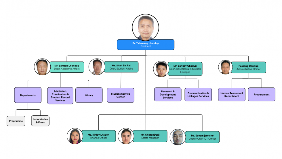 Organogram Structure | Jigme Namgyel Engineering College