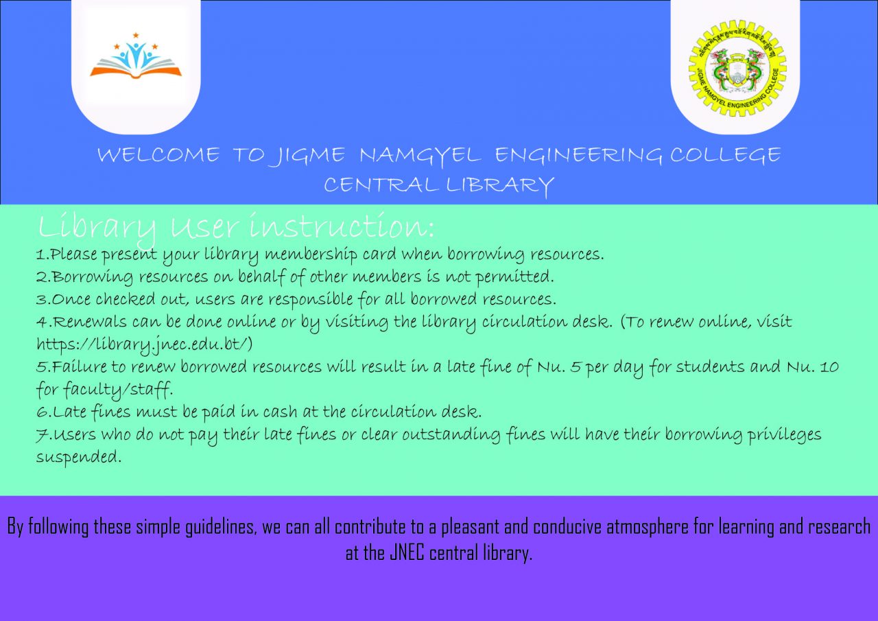 Central Library | Jigme Namgyel Engineering College