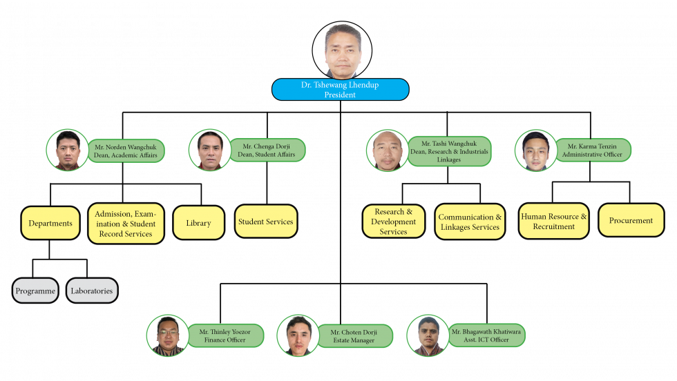 Organogram Structure | Jigme Namgyel Engineering College